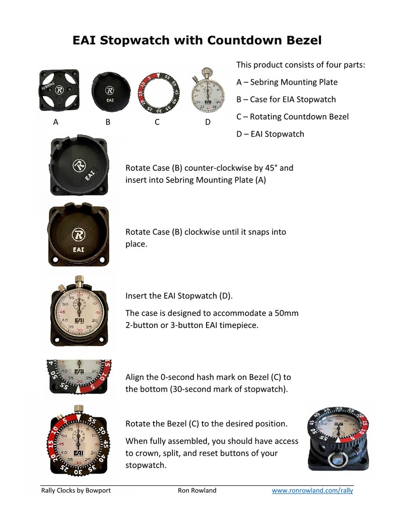 New EAI 2-button Stopwatch With Countdown Bezel - Etsy