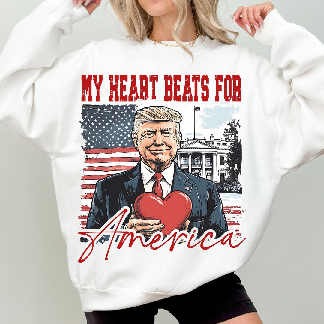 Trump Valentines Png, My Heart Beats for America Valentine Donald Trump ...