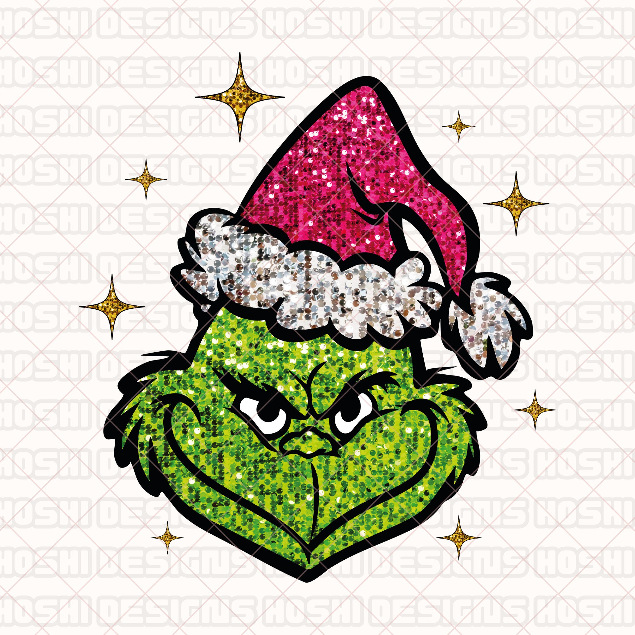Pink Grinch Png Faux Sequin Grinch Png Christmas Png Grinch - Etsy