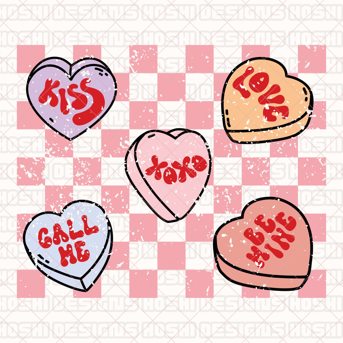 Checkered Board Valentines Png, Heart Png, Retro Heart Png, Valentine ...