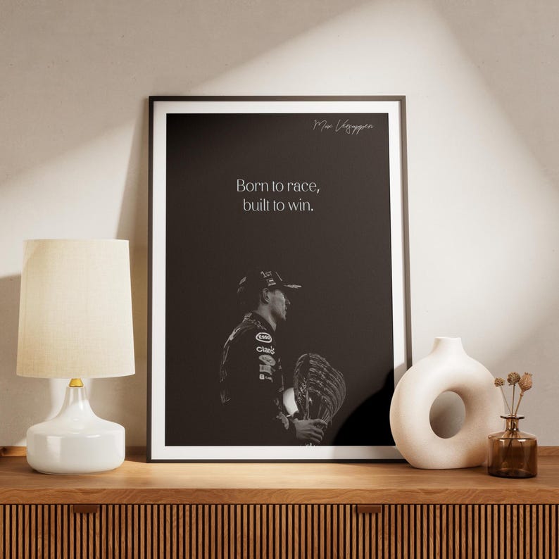 Max Verstappen Poster | Inspirational Racing Wall Art | Motivational ...