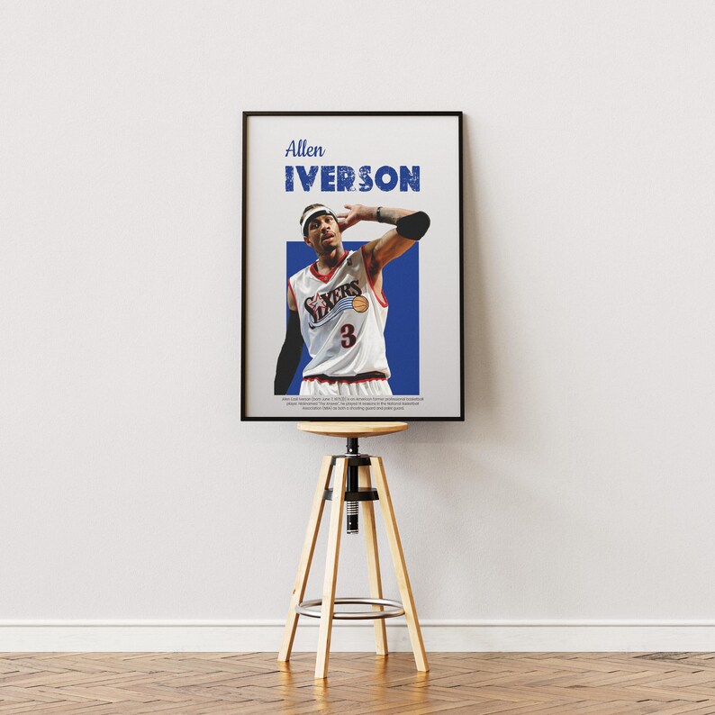 Allen Iverson Motivational Quote Poster: Basketball Wall Art (digital ...