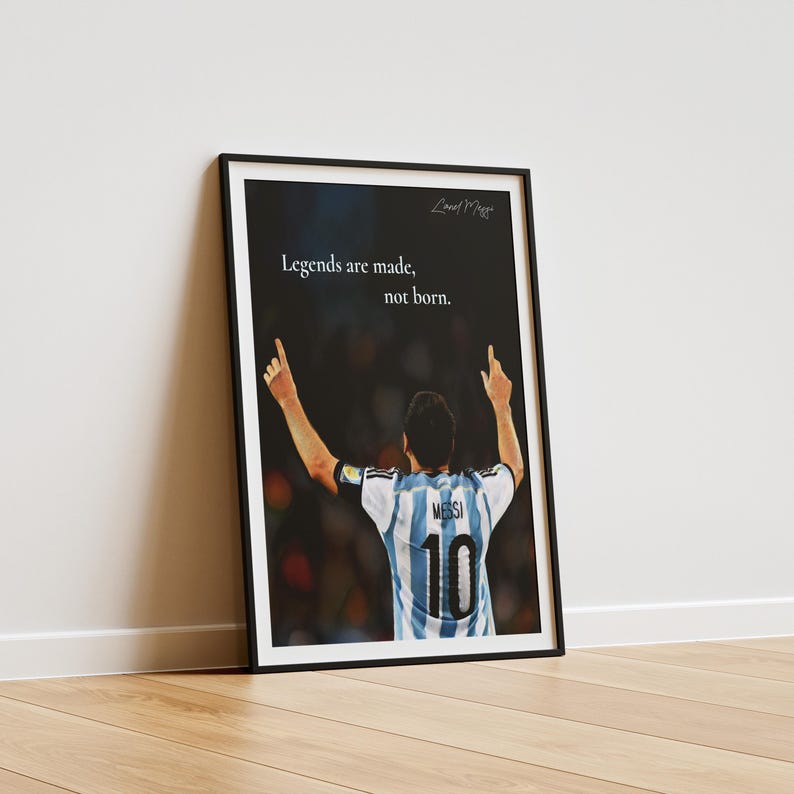 Lionel Messi Poster | Inspirational Soccer Wall Art | Motivational ...