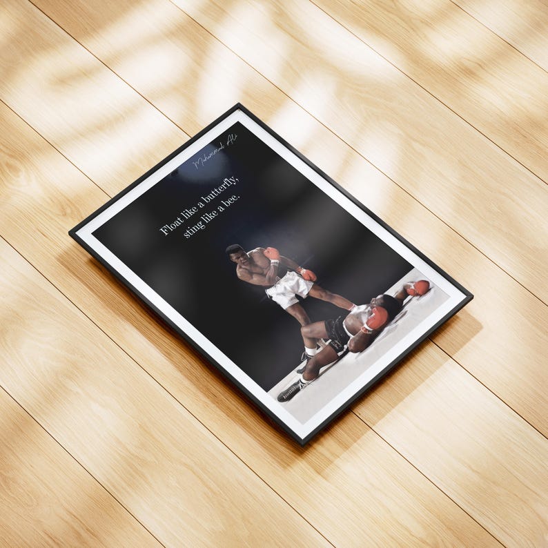Muhammad Ali Boxing Poster: Inspirational Sports Quote (digital ...
