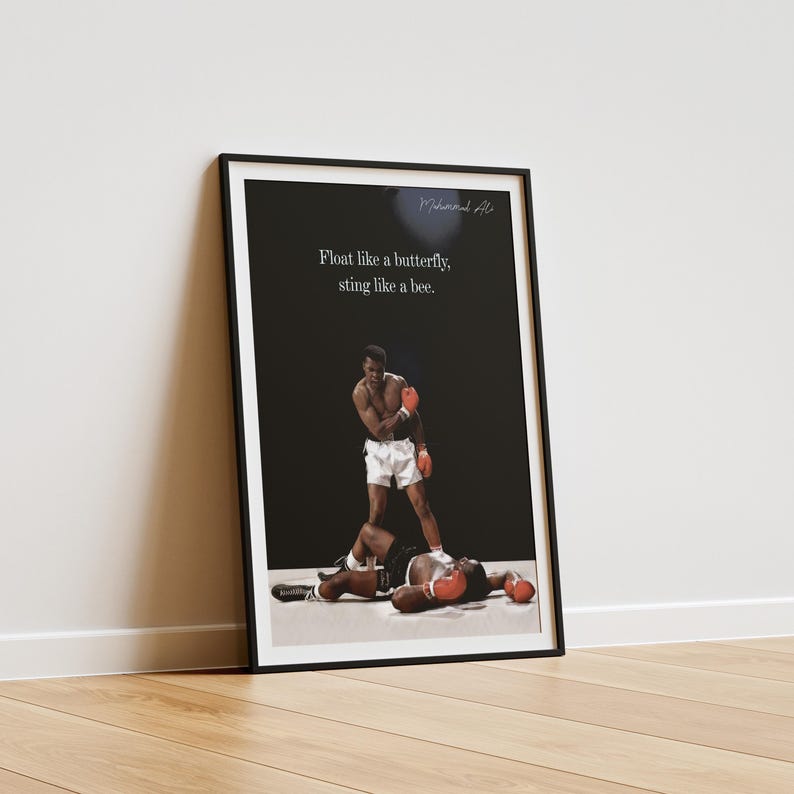 Muhammad Ali Boxing Poster: Inspirational Sports Quote (digital ...
