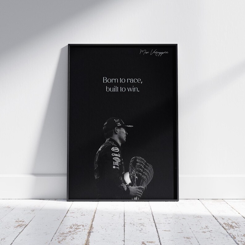 Max Verstappen Poster | Inspirational Racing Wall Art | Motivational ...