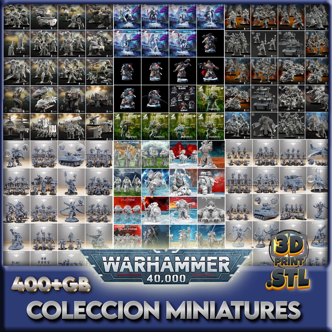 PACKS 400GB Miniatures Warhammer 40k / Stl File / Download via Telegram ...