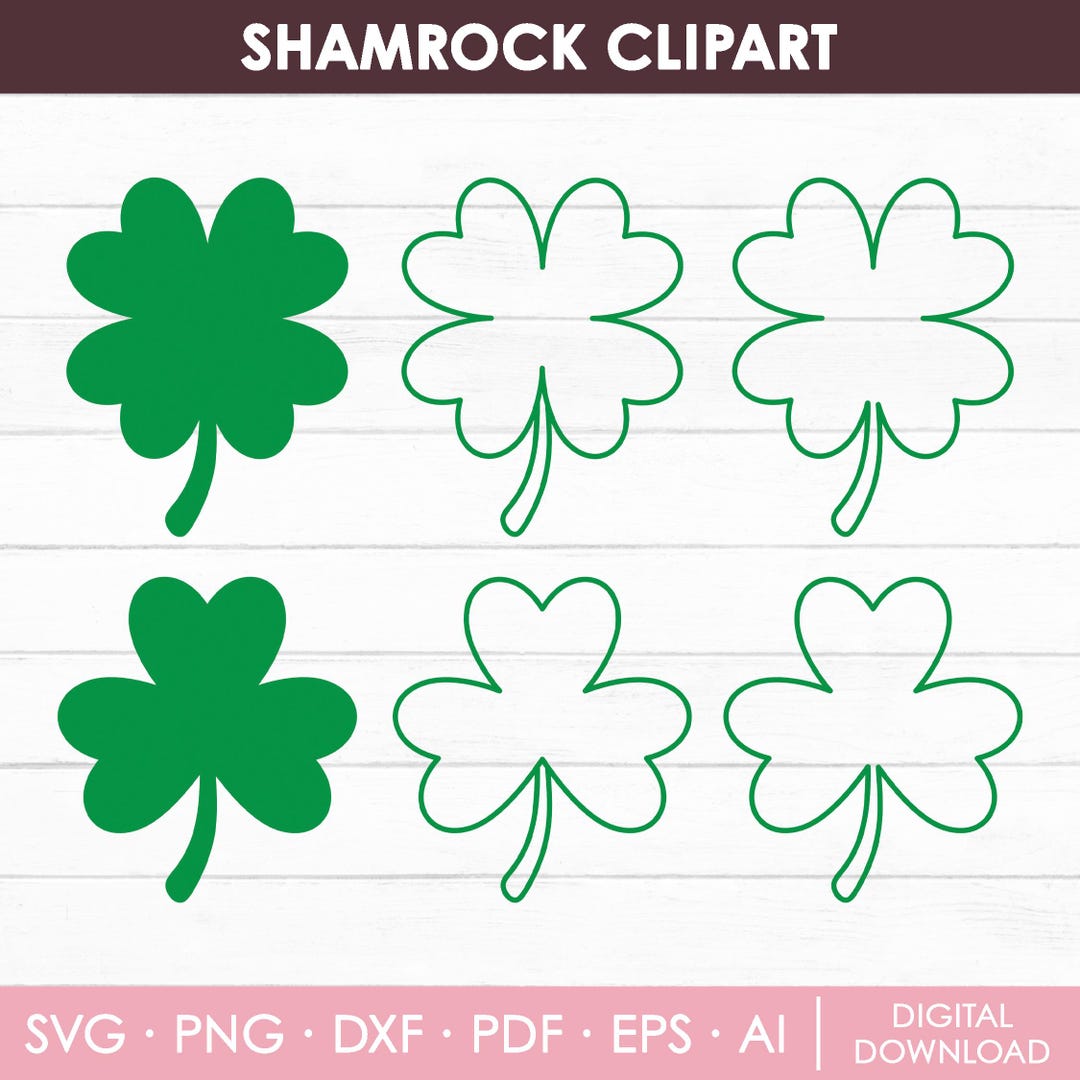Shamrock Svg, Clover Leaf Svg, Trefoil Svg, Saint Patricks Day Svg ...