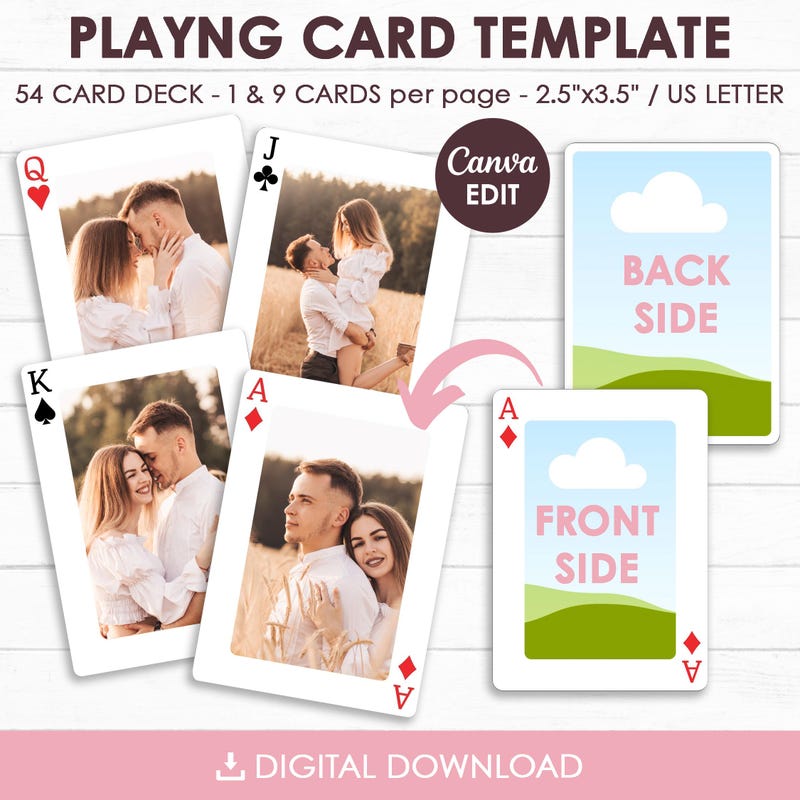 Custom Back Playing Cards - Etsy