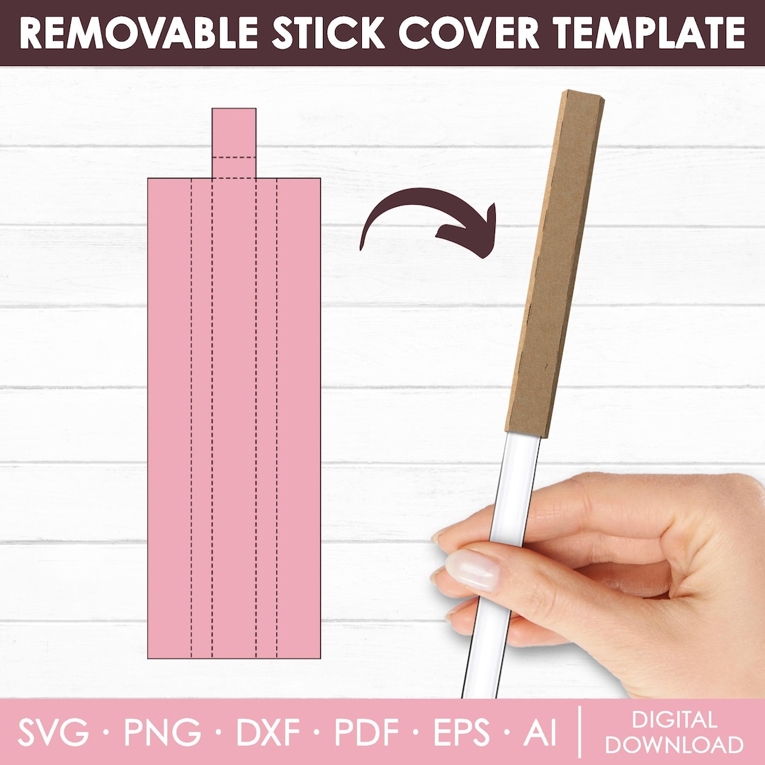 Removable Stick Cover Template, Cake Topper Cover Template, Acrylic ...