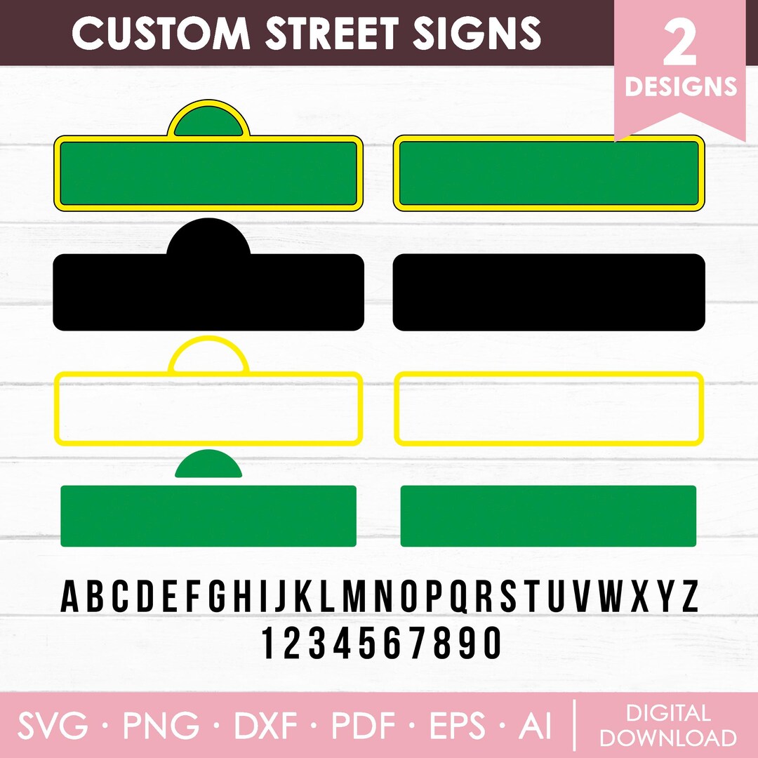 Street Sign Svg, Custom Street Sign, Street Sign Personalize, Street ...