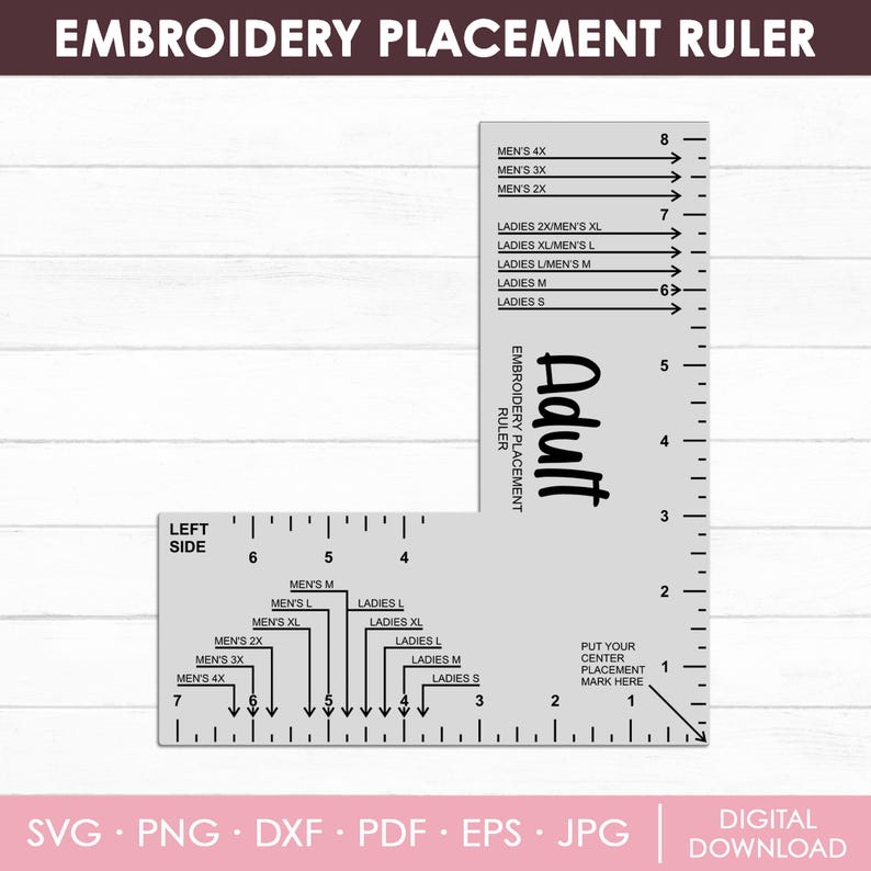 T-shirt Embroidery Logo Placement Guides, Adult T-shirt Alignment Tool ...