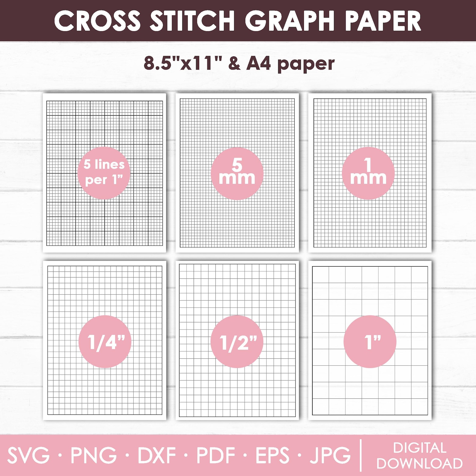 Graph Grid Paper, Cross Stitch Paper, A4 Graph Paper, Us Letter Graph ...