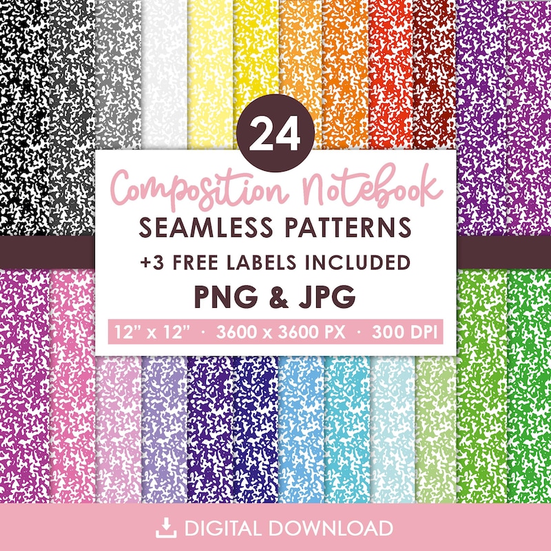 Composition School Labels - Etsy