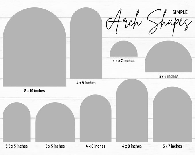 Arch Template Bundle SVG Boho Wedding Chiara Arch Sign - Half Arch ...