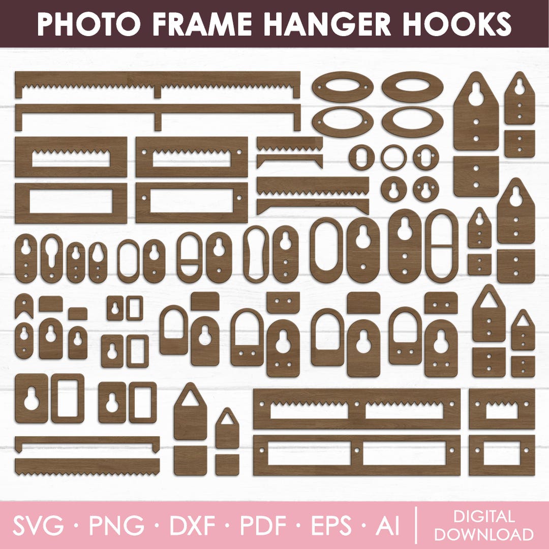 Sawtooth Hook Svg, Photo Frame Hanger Hook, Frame Hangers Template ...