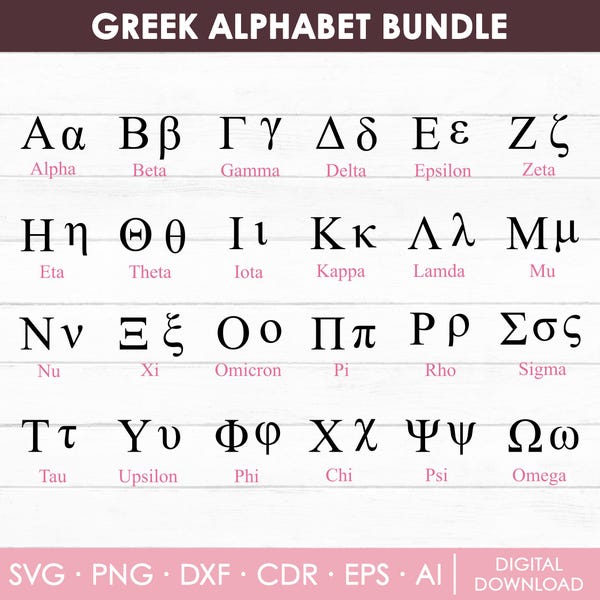 Greek Letters - Etsy