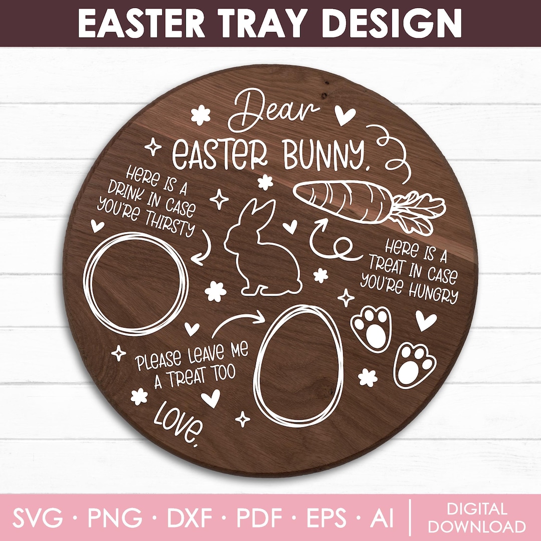 Easter Tray Svg, Easter Svg, Bunny Tray Svg, Easter Plate Svg, Carrot ...