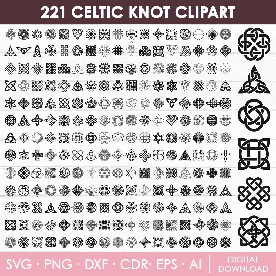 Celtic Knot Svg Bundle, Celtic Knot Svg, Celtic Clipart, Nordic Svg ...