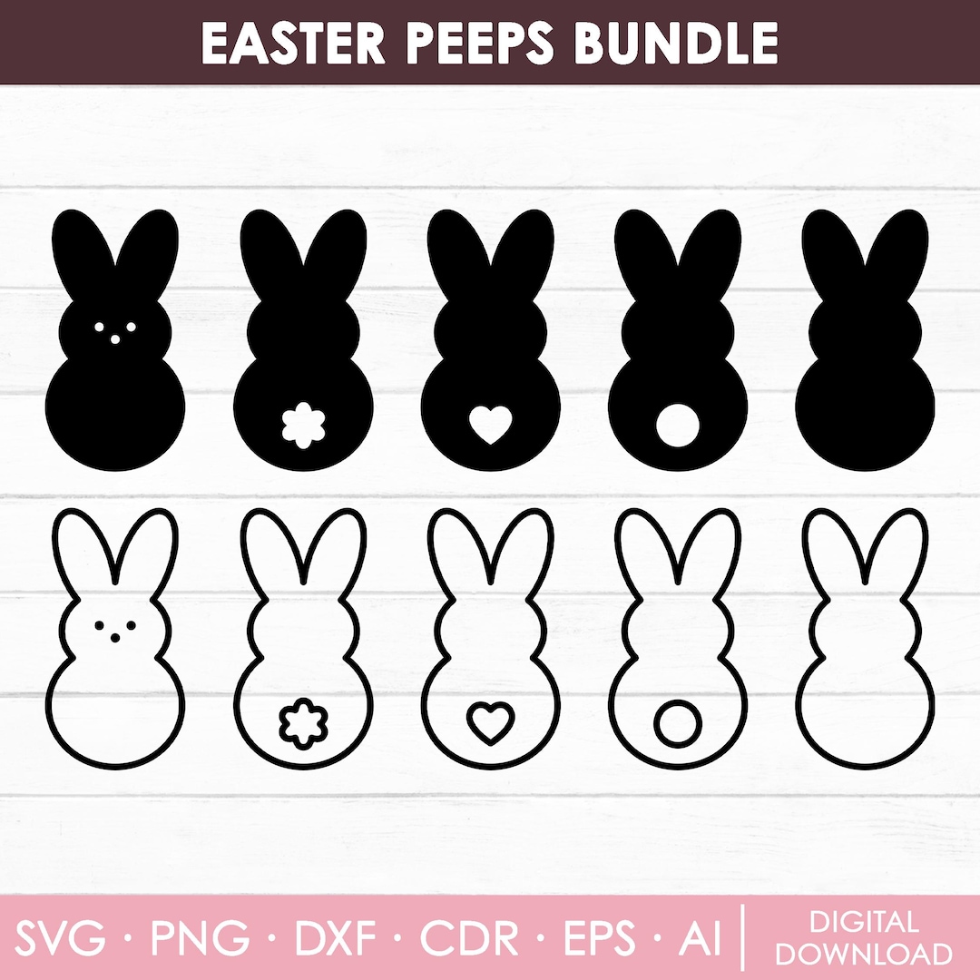 Easter Peeps Svg, Easter Bunny Svg, Bunny Svg, Marshmallow Peep Shirt ...