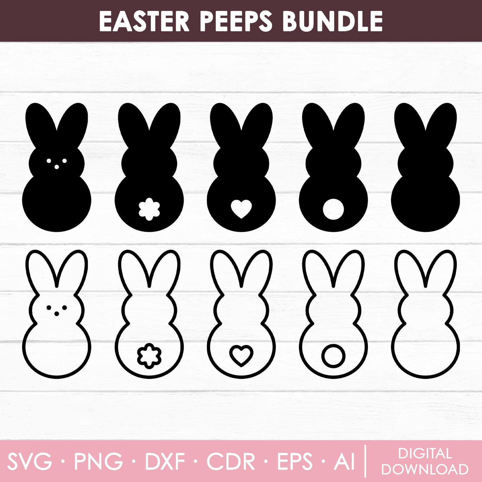 Easter Peeps Svg, Easter Bunny Svg, Bunny Svg, Marshmallow Peep Shirt ...