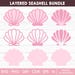 Seashell Svg, Seashell Outline, Solid Seashell, Layered Seashell Svg ...