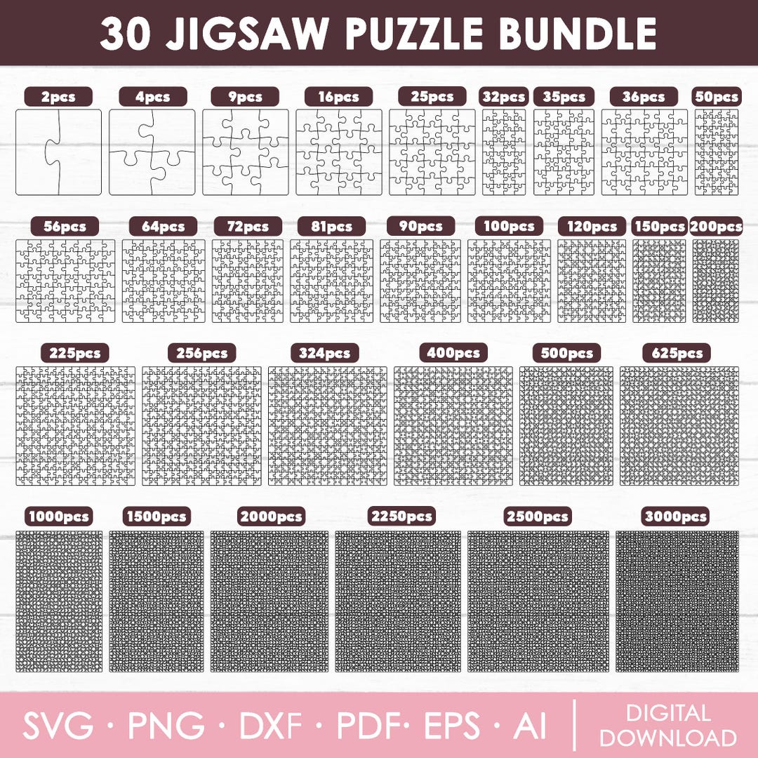 Puzzle Svg Templates, Jigsaw Puzzle Svg, Puzzle Cut Template, Puzzle ...