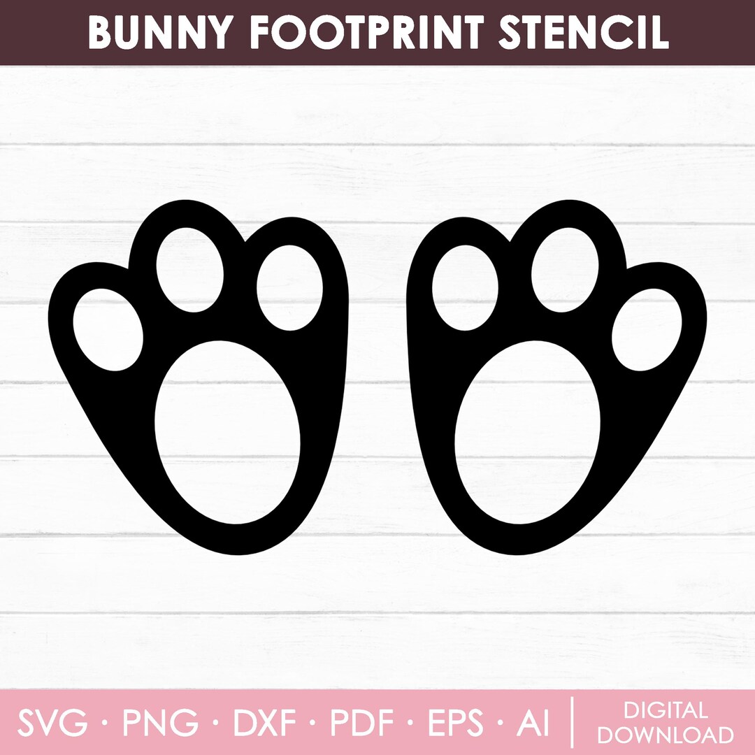 Bunny Footprint Svg, Bunny Paw Svg, Rabbit Feet Svg, Easter Svg ...