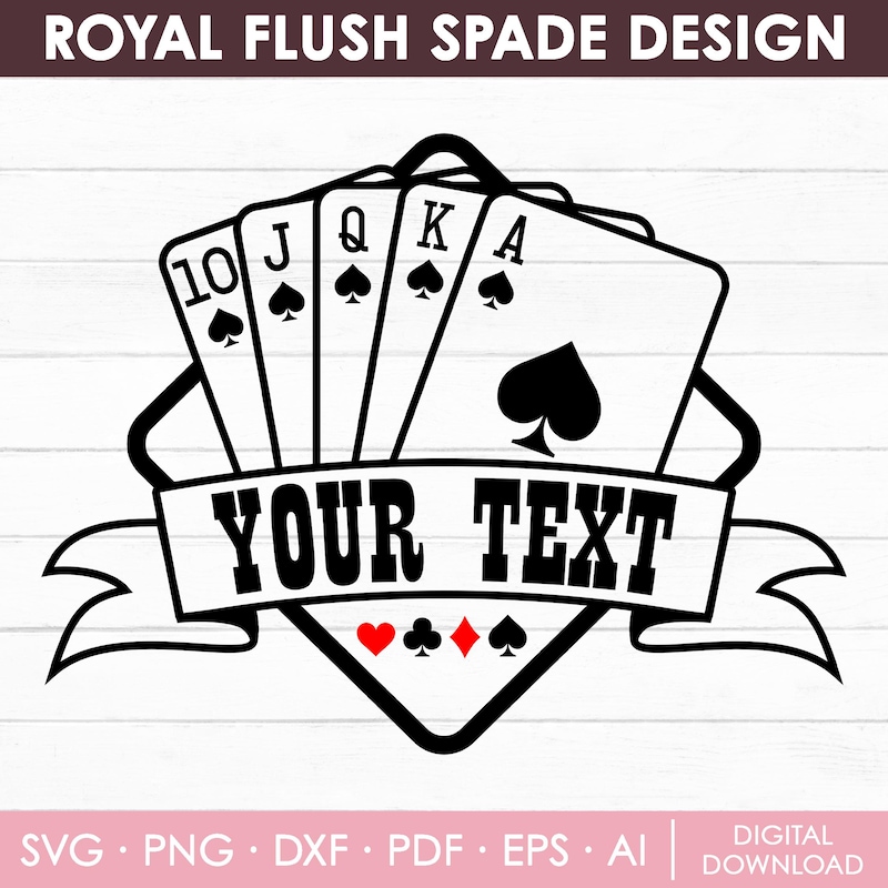 Spade Card Template - Etsy