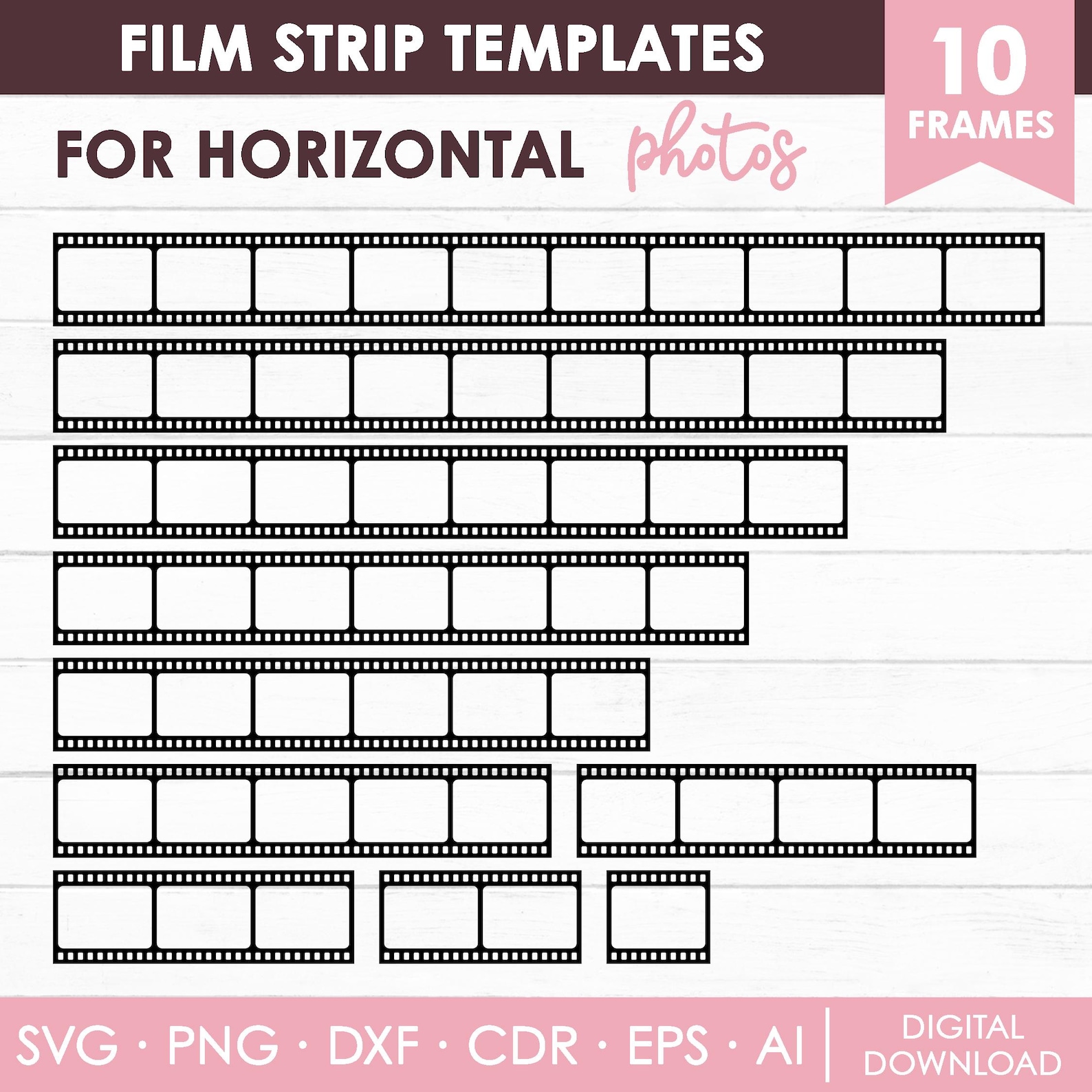 Film Strip Svg, Movie Filmstrip Svg, Picture Frame Svg, Cinema Vintage ...