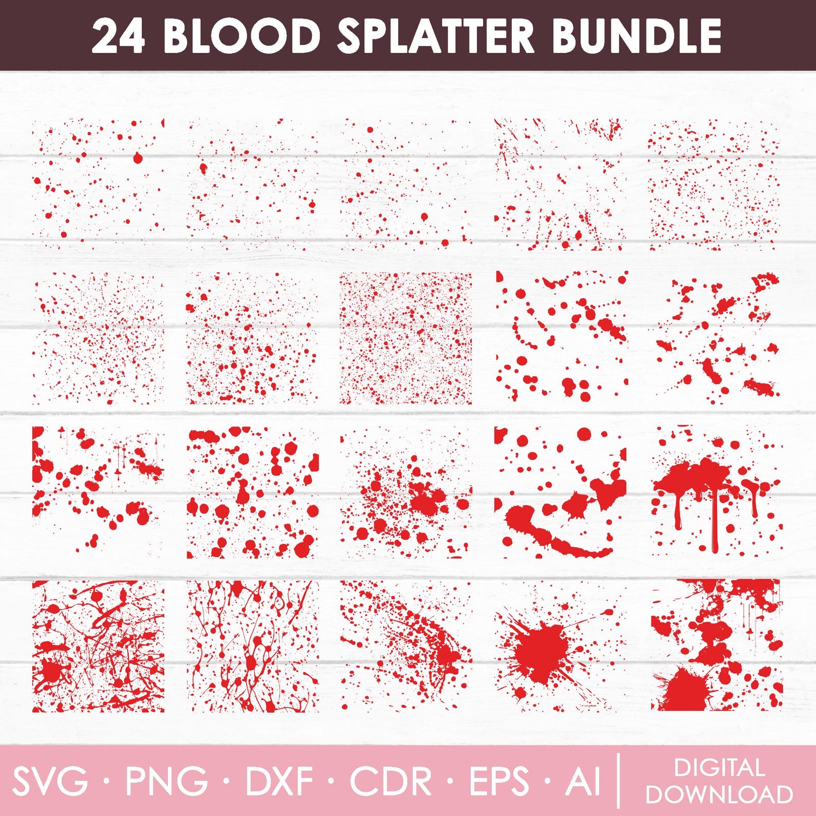 Blood Splatter Svg, Blood Splash, Crime Svg, Paint Splatter Svg, Paint ...