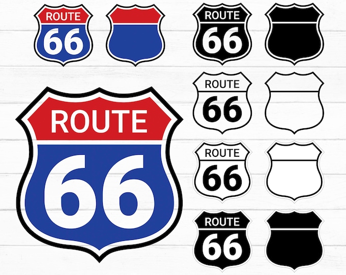 Route 66 License Plate Route 66 Plates Garage Signs for Men ...