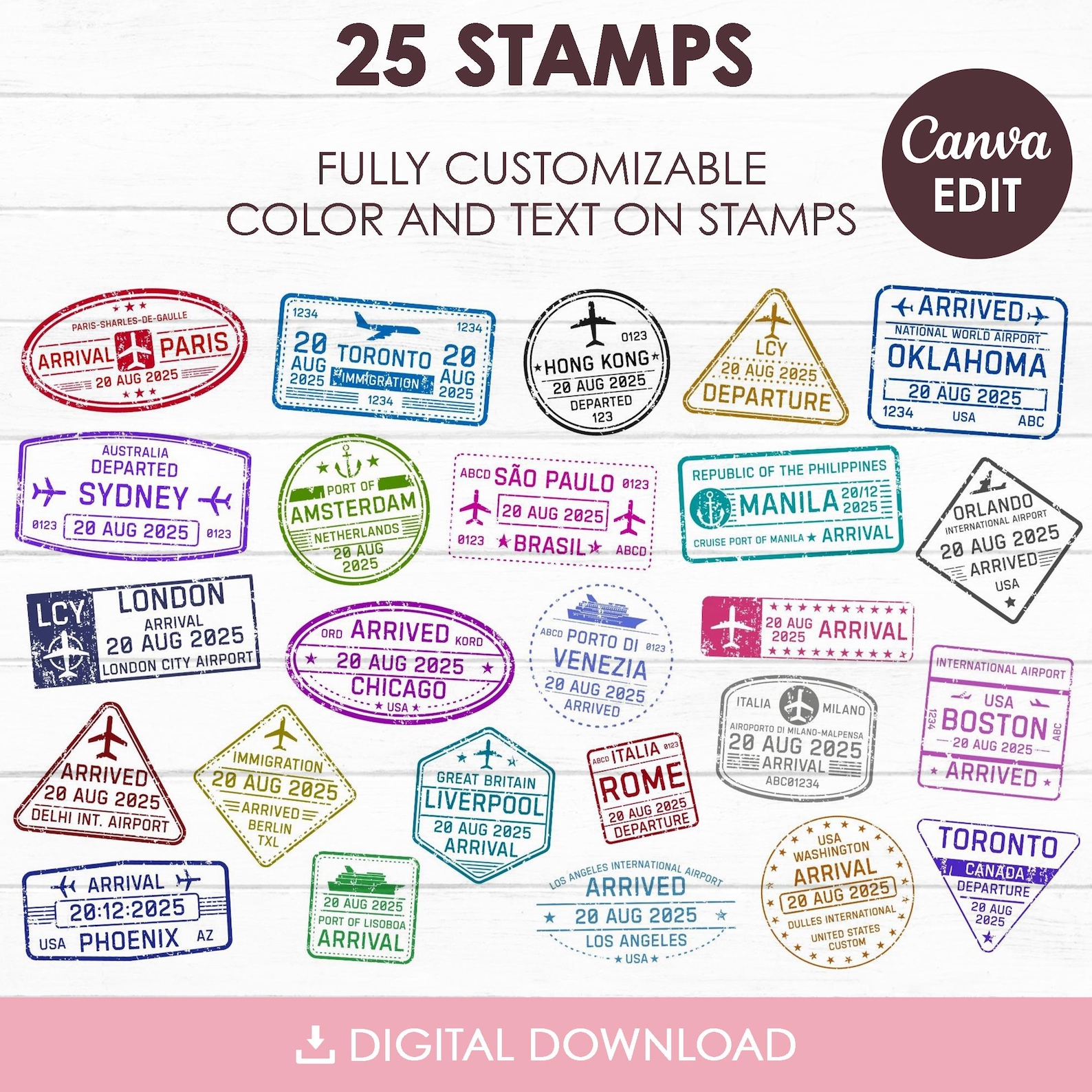 Editable Us Passports for Kids, Passport for Kid for Playing Travel and ...