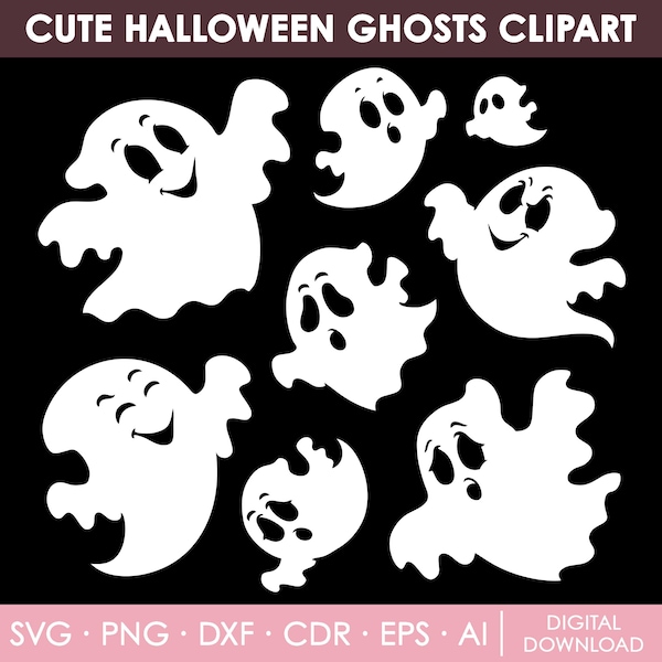 Ghost Face Clipart Svg - Etsy UK