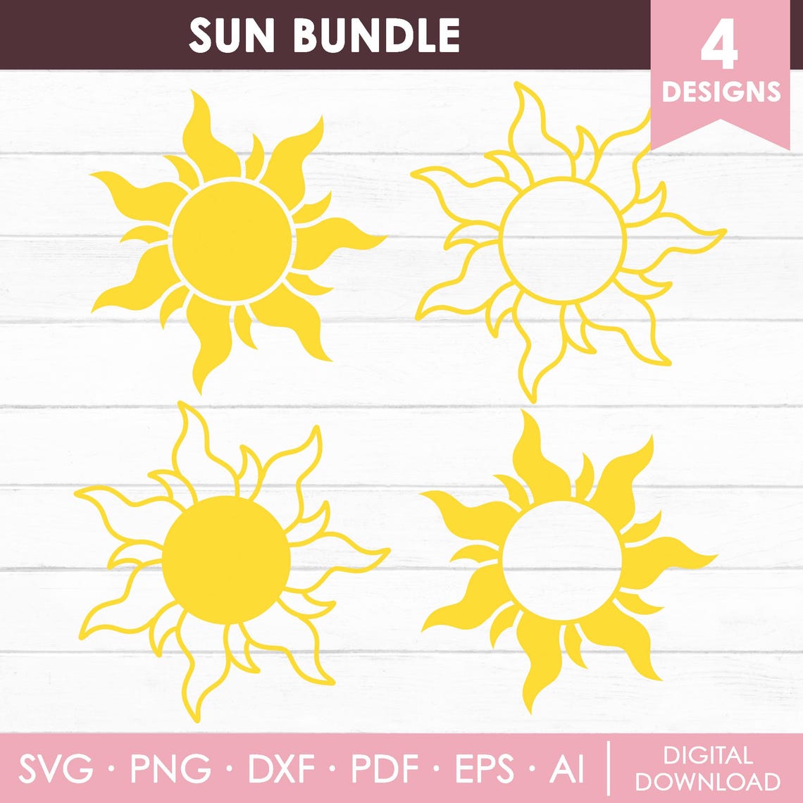 Sun Svg, Sun Cut File, Sun Clipart, Sunshine Svg, Summer Svg, Sun ...