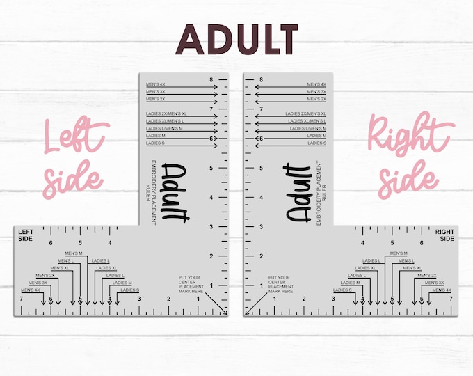 T-shirt Embroidery Logo Placement Guides, Adult T-shirt Alignment Tool ...