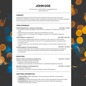Basic Professional Resume Template - Etsy