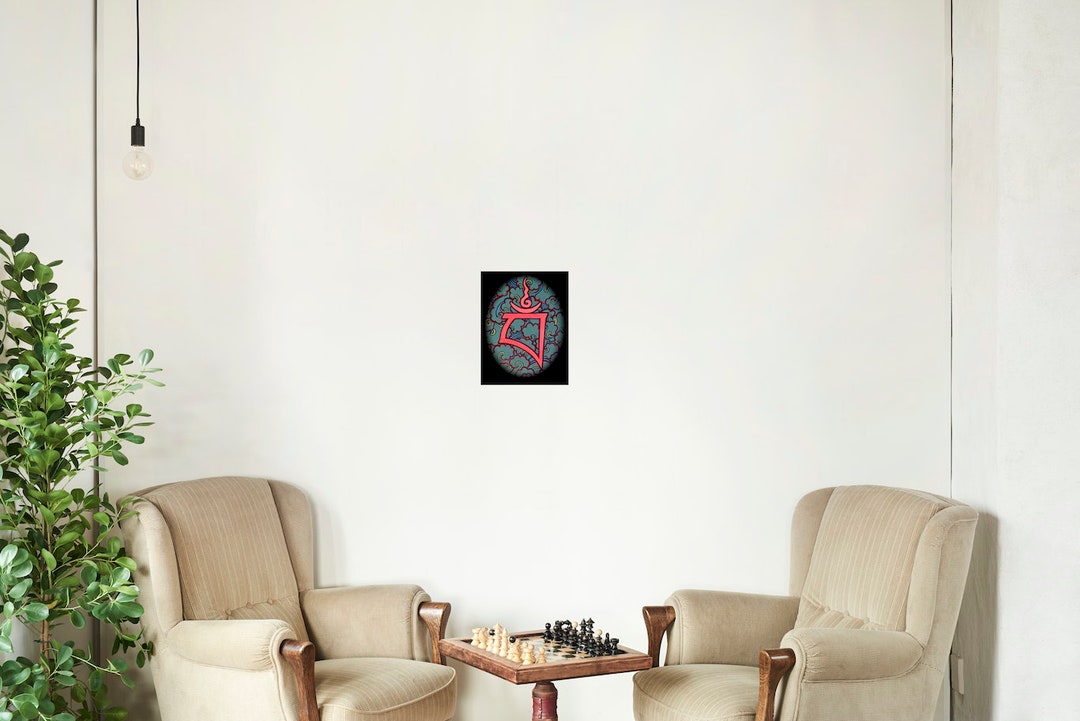 BAM Seed Syllable Original Acrylic Painting Instant Download - Etsy