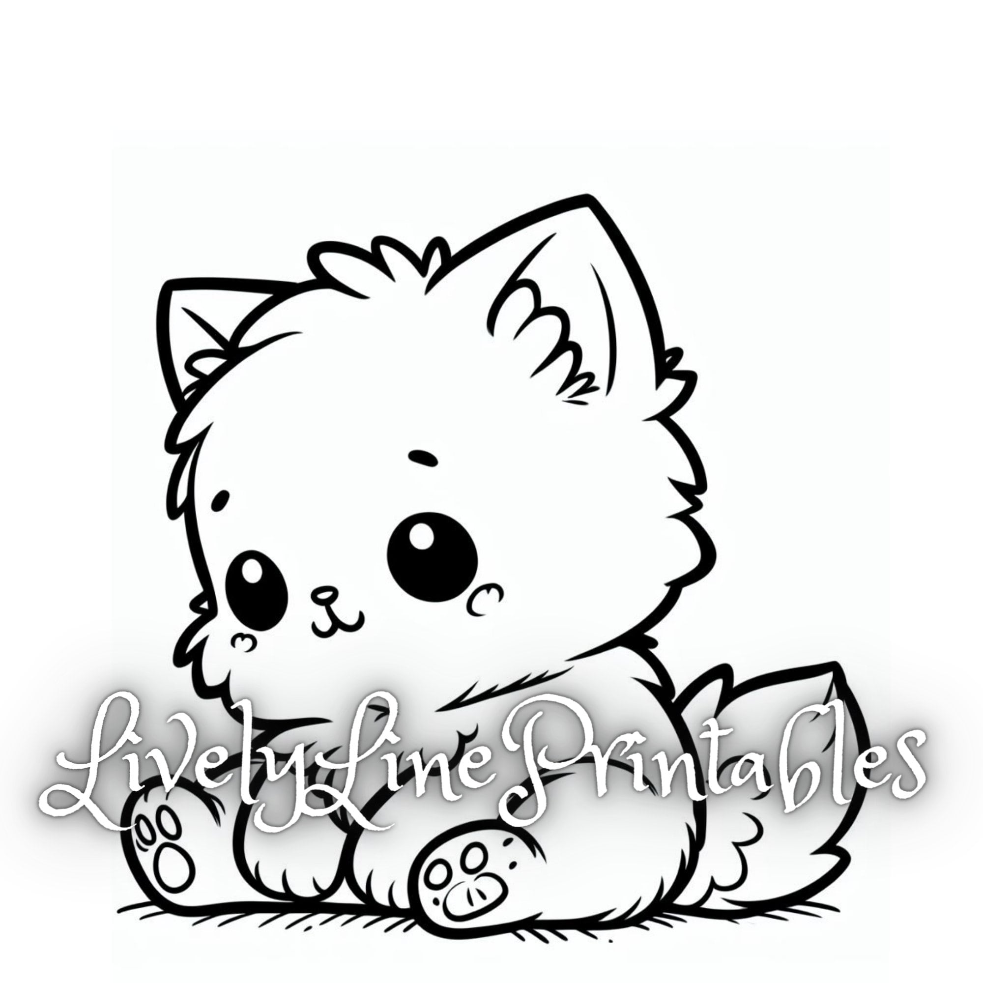 Furry Animal Kids Printable Coloring Pages Collection of 20 Designs - Etsy