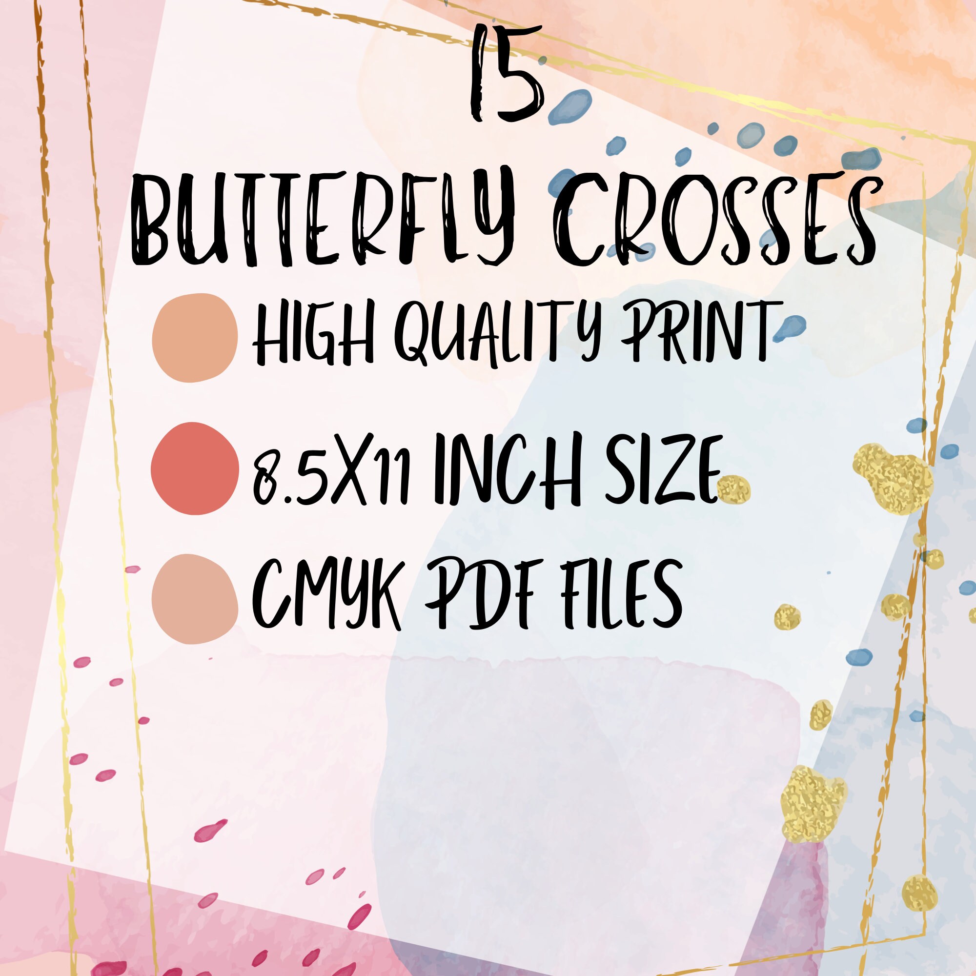 Religious Crosses Printable Coloring Pages Collection of 15 Butterfly ...