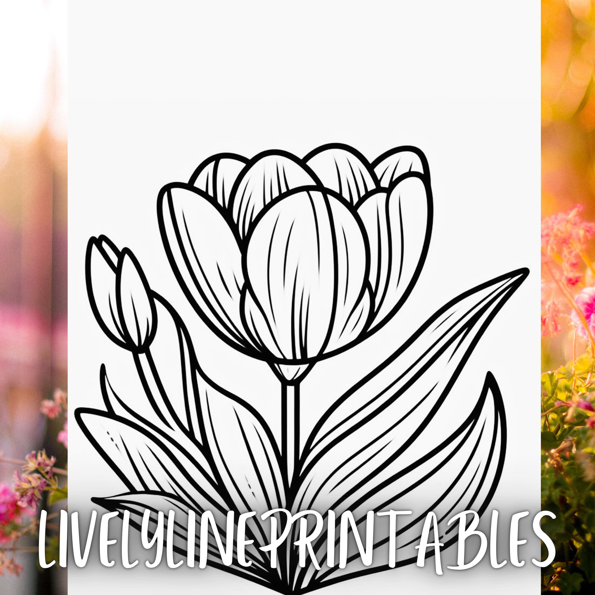 Variety of Flowers Printable Coloring Pages - Collection of 30 Flower ...