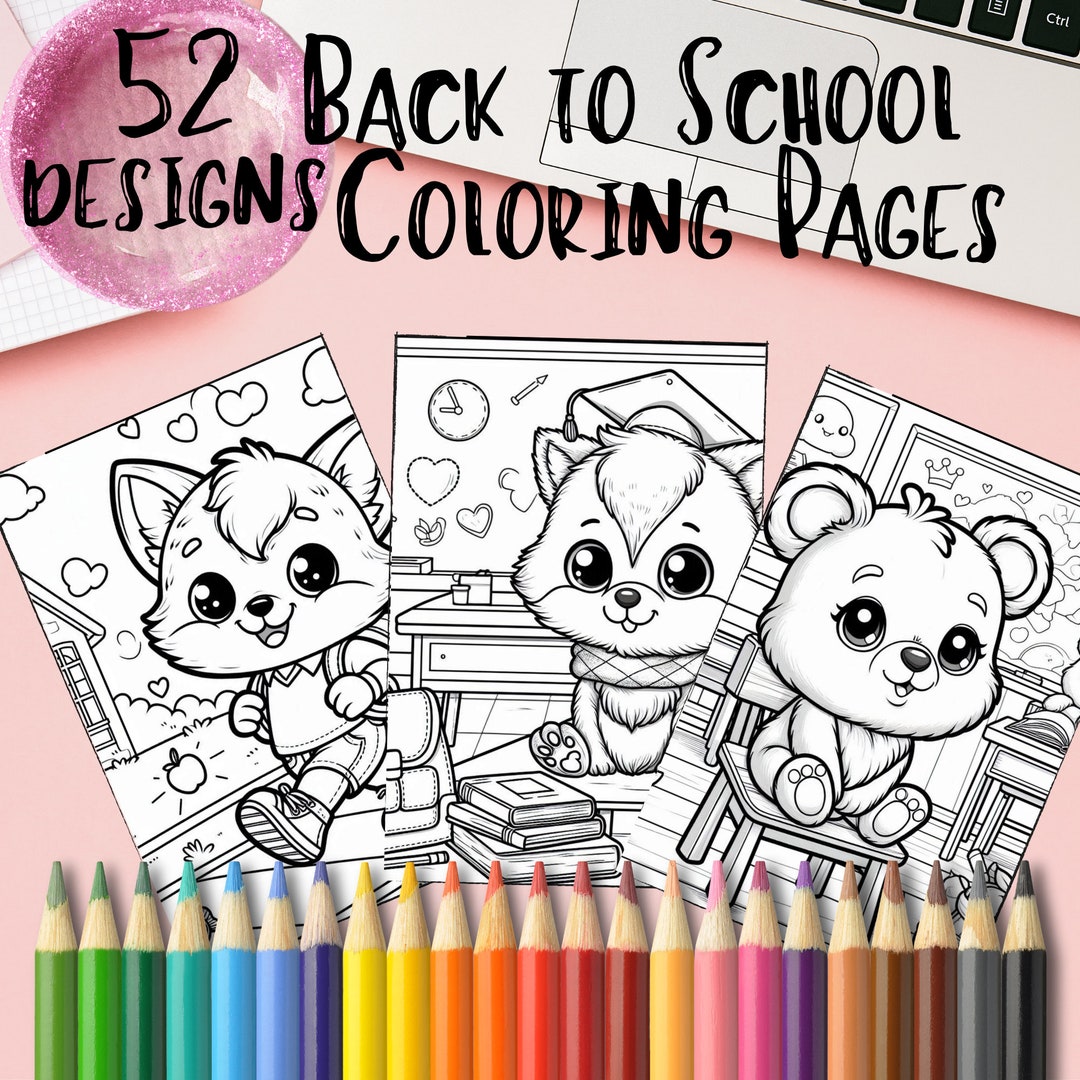 Back to School Animal Coloring Pages - Collection of 52 Design for ...