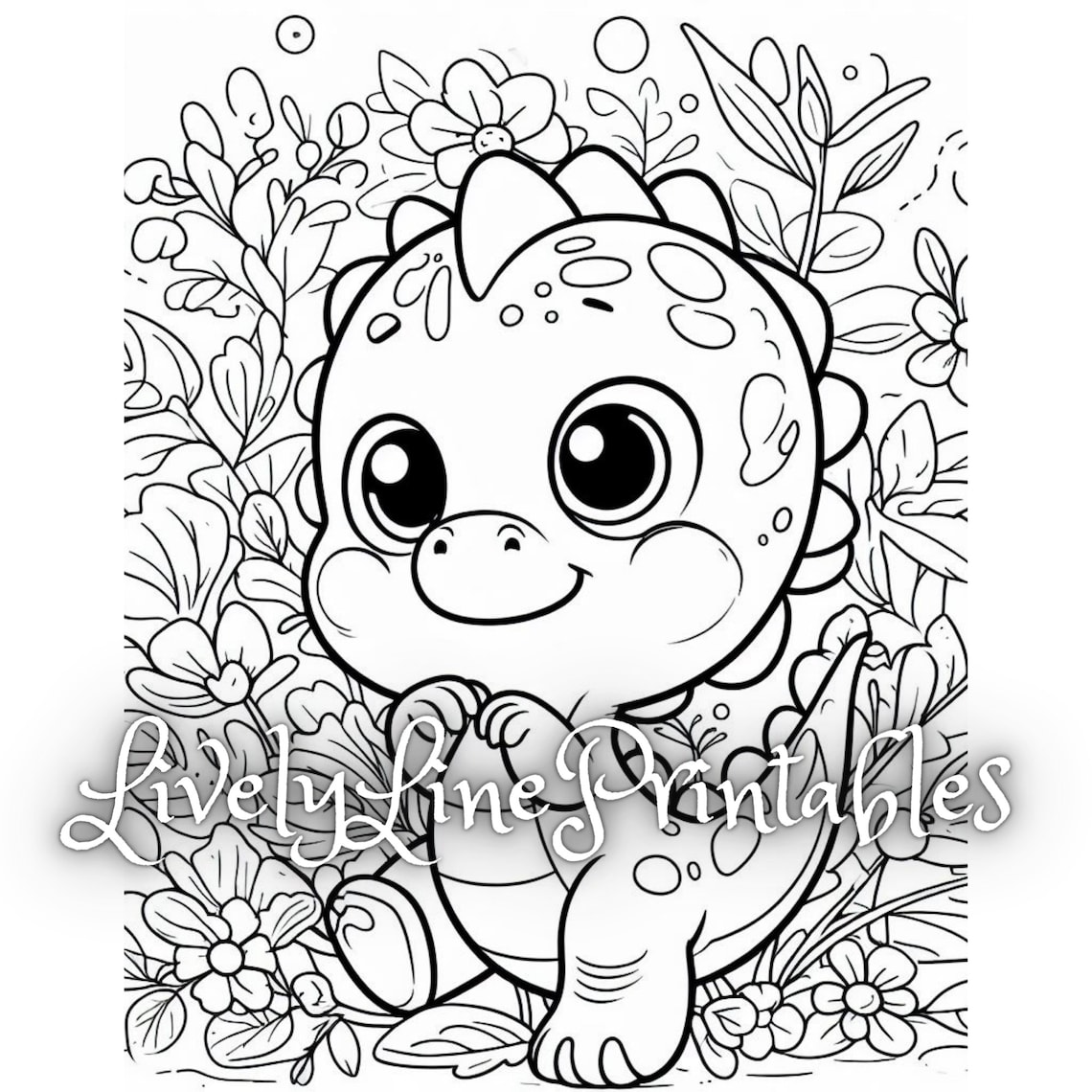 Cute Dinosaur Printable Kids Coloring Pages Collection of 12 Fun ...