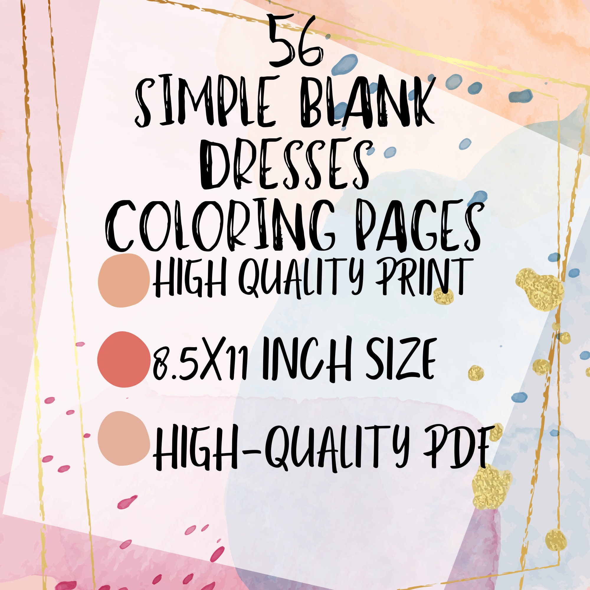 Printable Dress Templates: Fashion Design Sketchbook (56 Pages ...