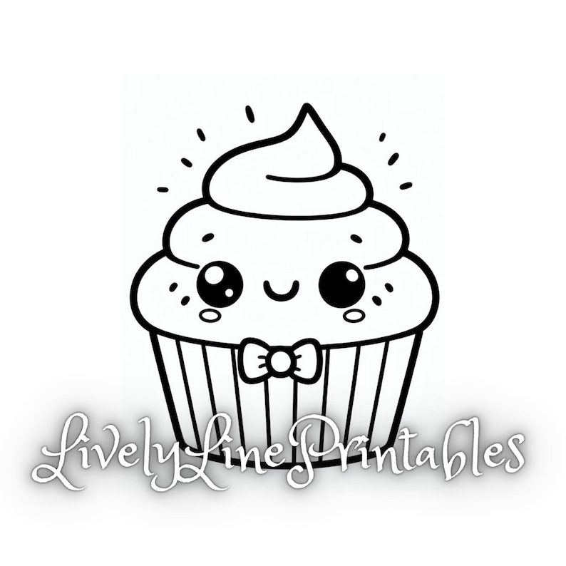 Printable Cupcake Coloring Pages - 20 Cute Designs - High-quality PDF ...