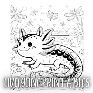 Axolotl Printable Coloring Pages - Collection of 8 Adorable Axolotls ...