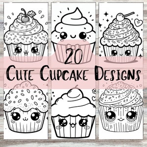Printable Cupcake Coloring Pages - 20 Cute Designs - High-quality PDF ...