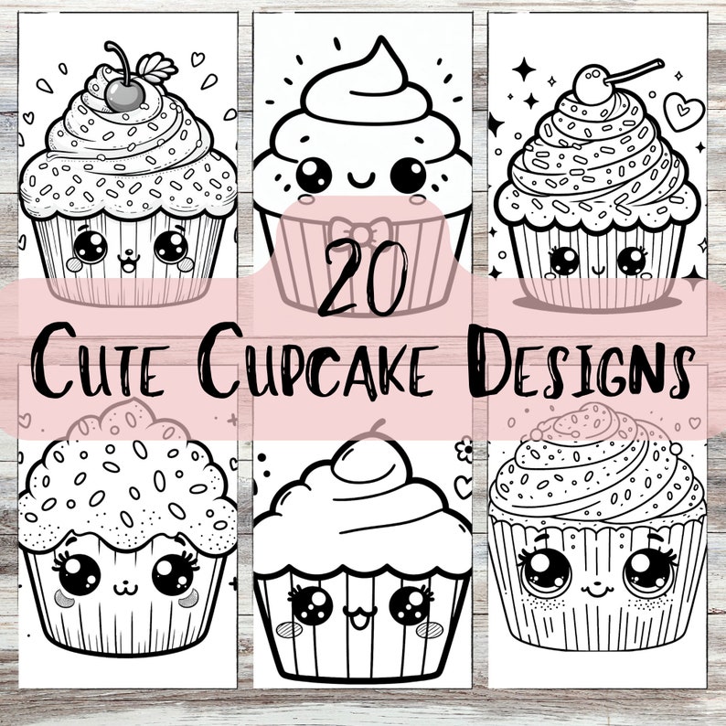 Printable Cupcake Coloring Pages - 20 Cute Designs - High-quality PDF ...