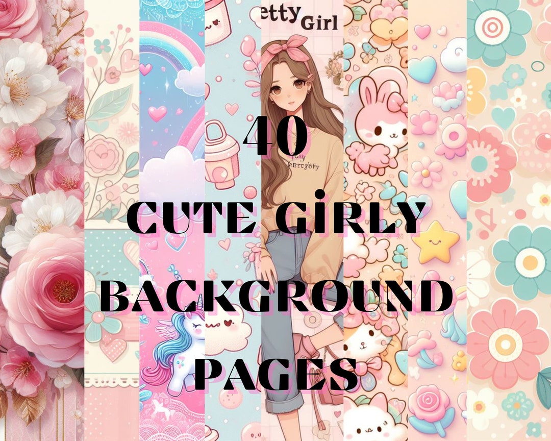 40 Fun Girly Backgrounds Bundle - Etsy
