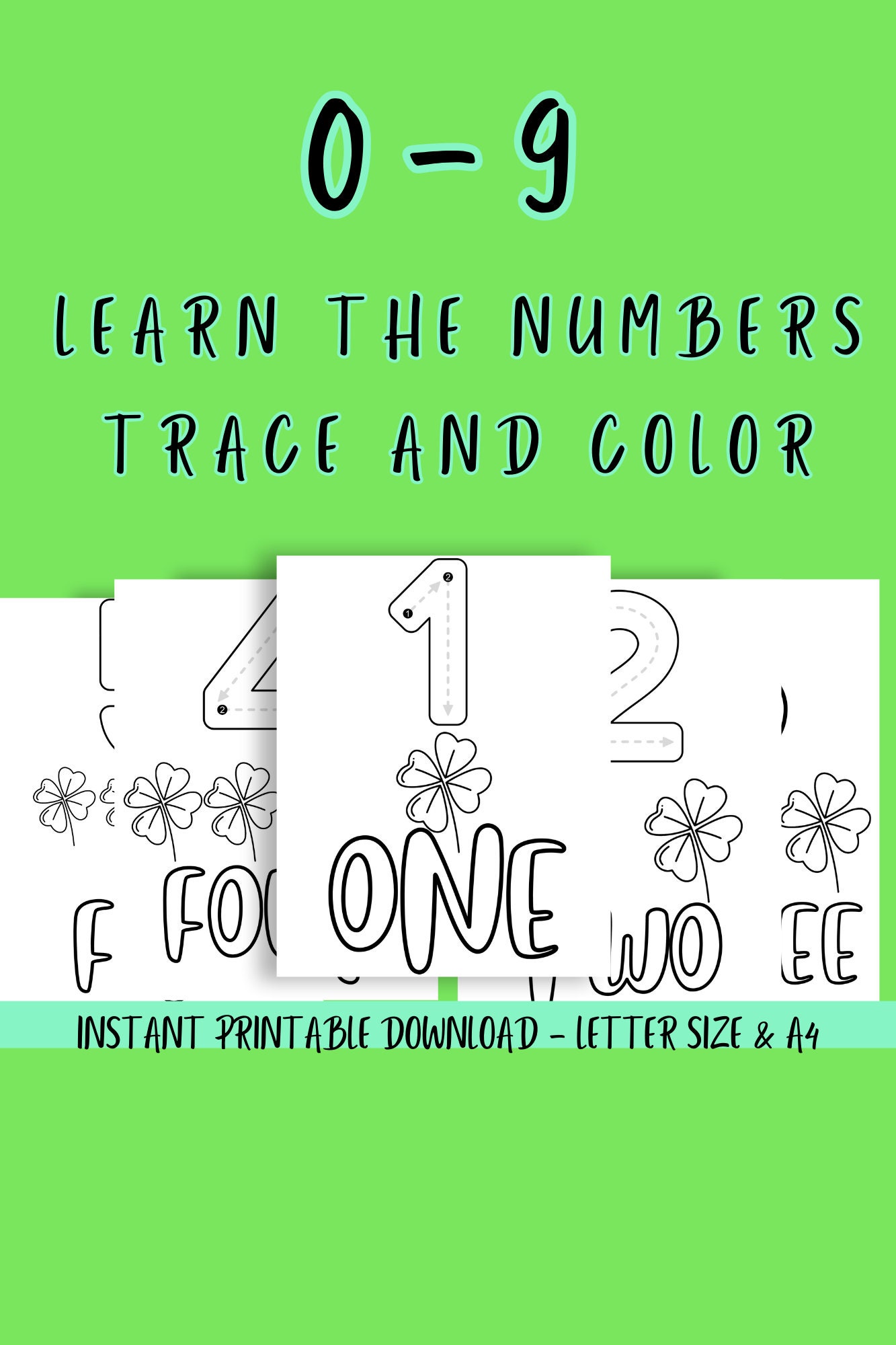 St. Patrick's Day Traceable Numbers: Clover Edition, Teaching Materials ...